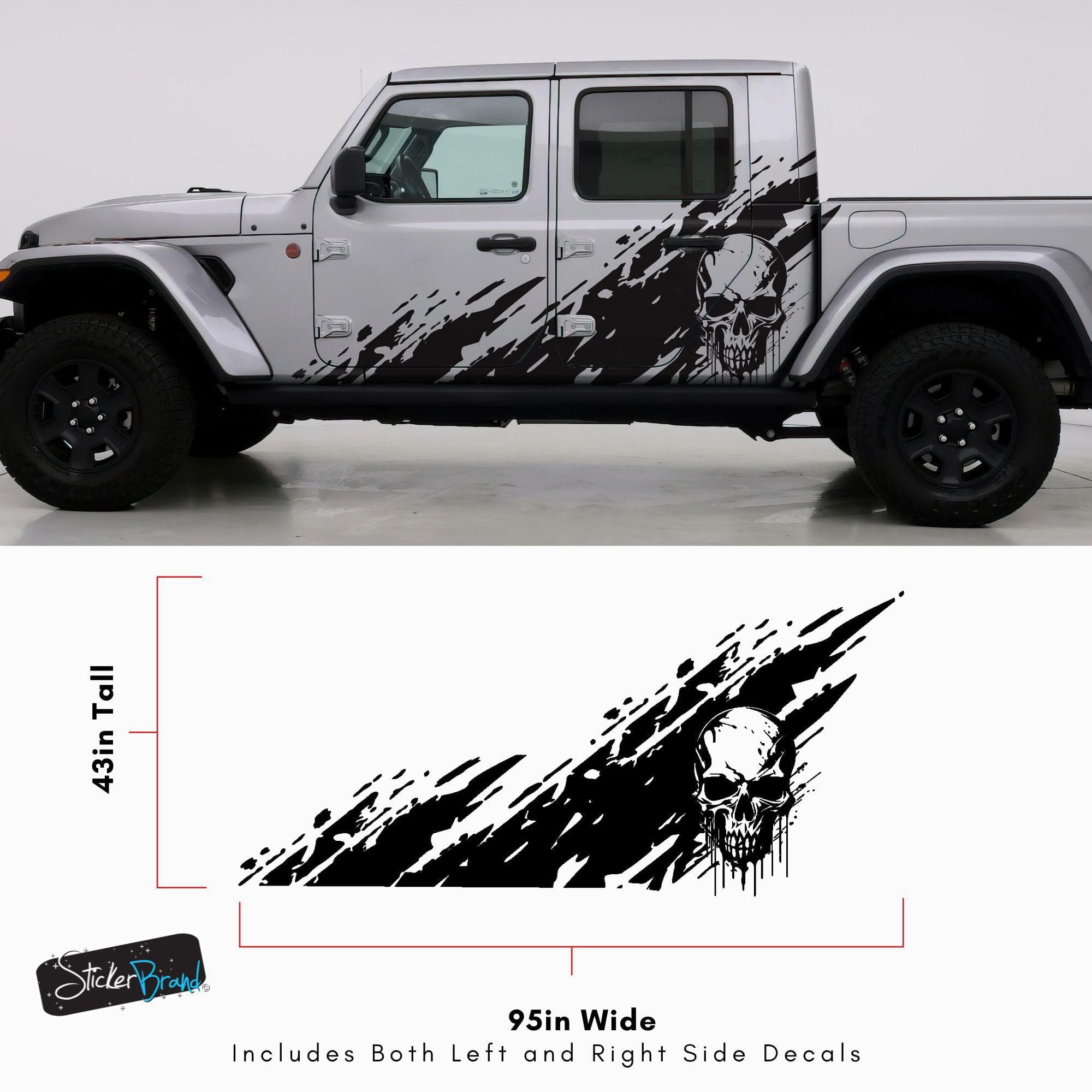 Skull Mud Splash Truck Graphic Decal. #6812 – Destroyer1320.com